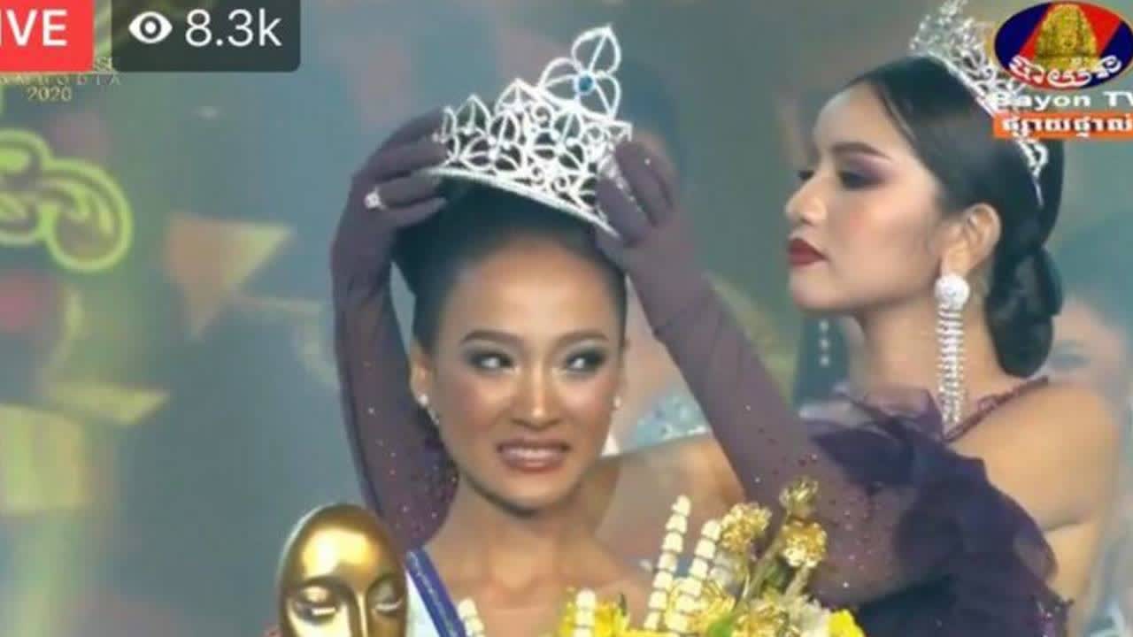 ៣ ភាសា រ៉េ ត សារី តា ប្រើ លើ ឆាក ប្រកួត ហើយ សមជា ម្ចាស់ មកុដ Miss Universe Cambodia 2020 - TNAOT