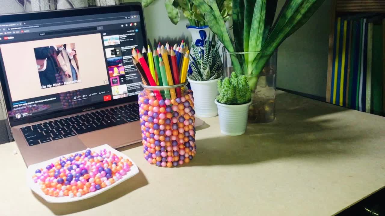 Cute colors cans ,How to do beautiful cans by foam seeds so easy and a ...